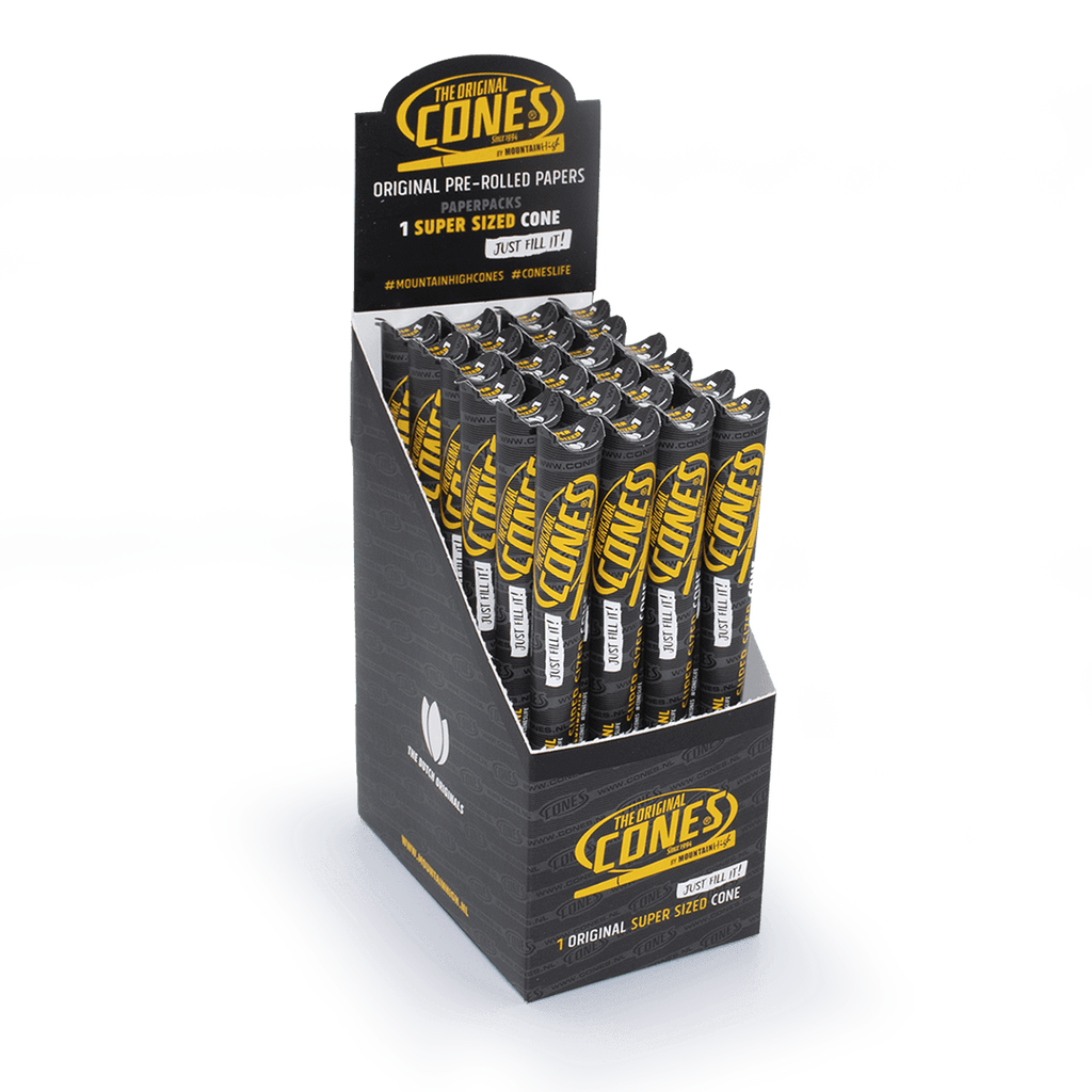 Original Pre Rolled Cones® White Super Sized 1pc. - Display contains 2 ...