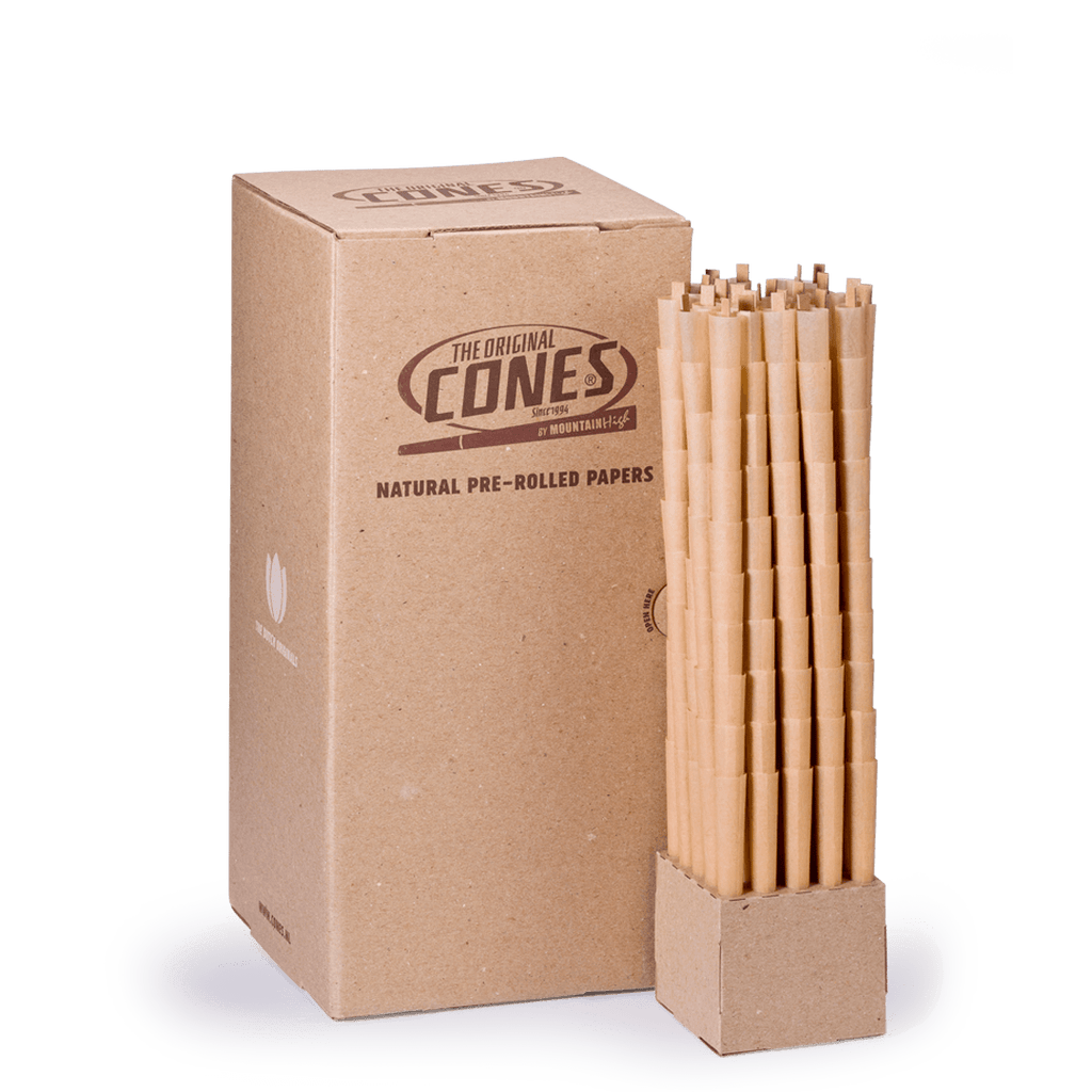 Natural Pre Rolled Cones® Brown King Size 109/26 - Box contains 800pcs ...